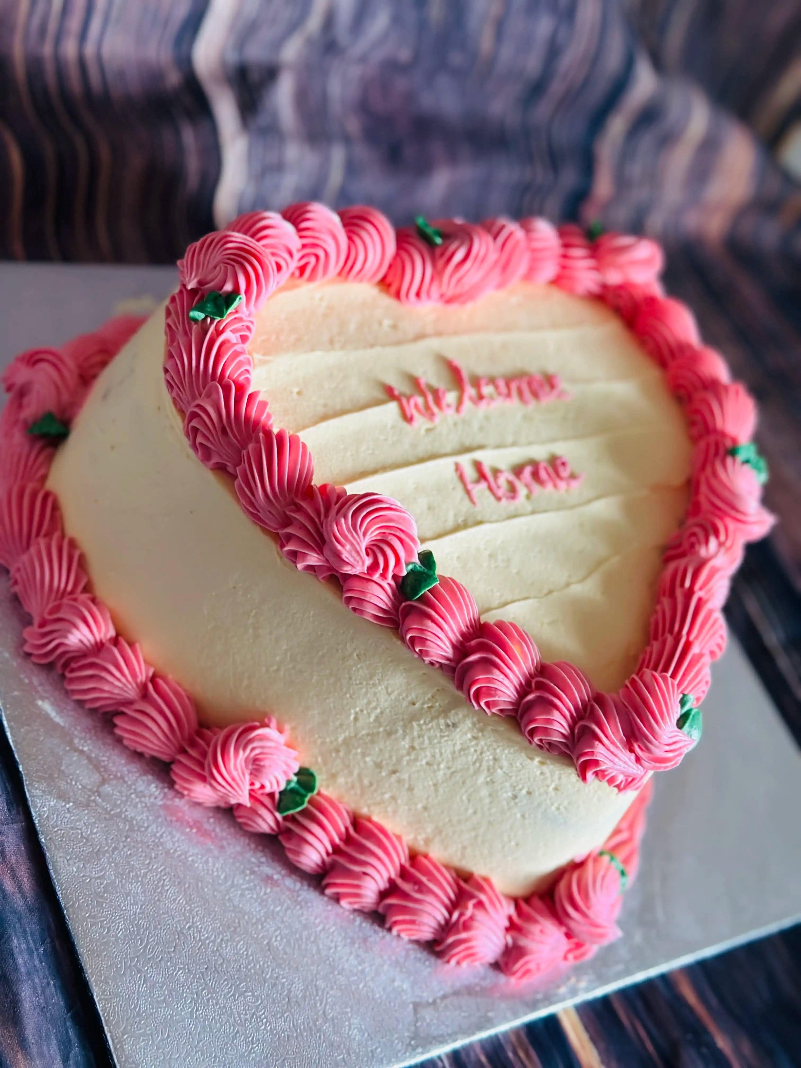 Custom Heart Cakes – Same-Day & Next-Day Delivery in East London | Cake ...