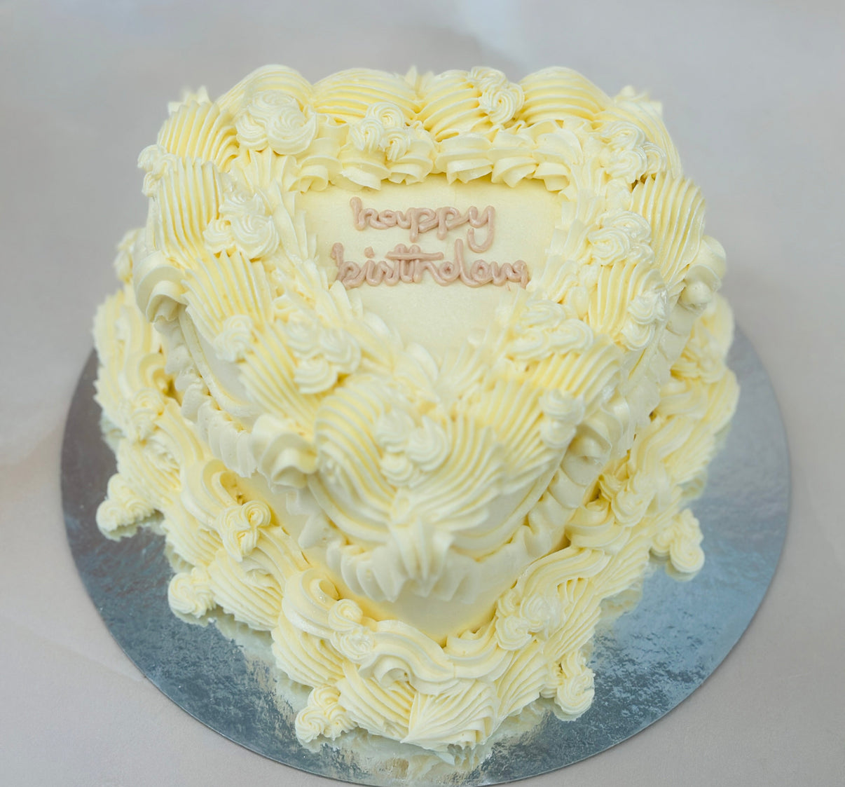Whipped Vanilla Ruffle Heart Cake – Hornchurch & Chingford Delivery ...